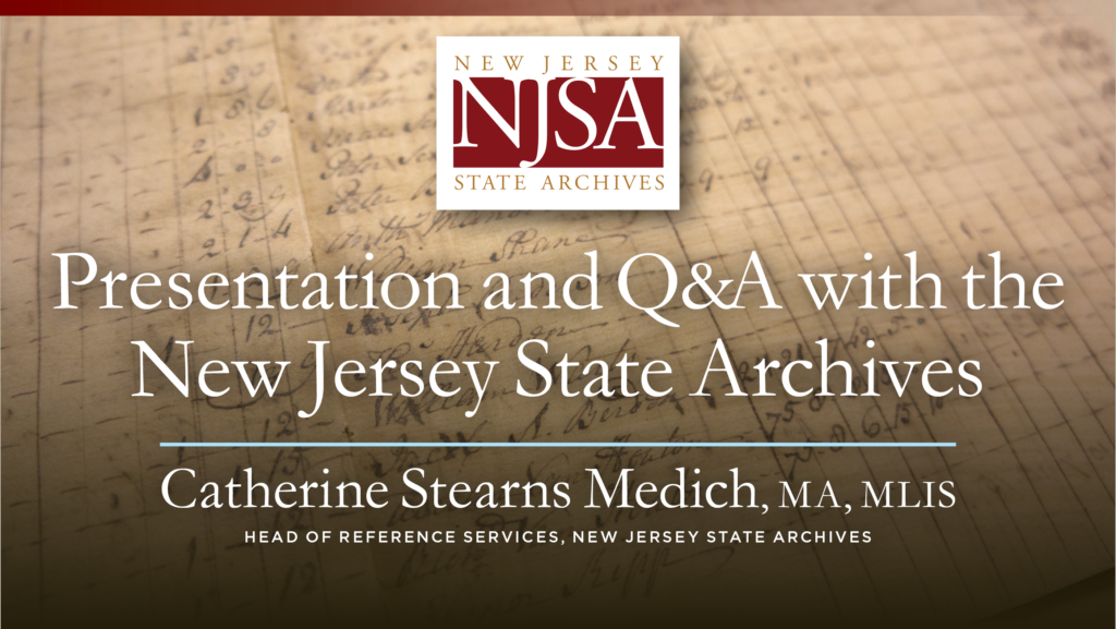 Genealogy Resources at the New Jersey State Archives (NJSA) - The ...